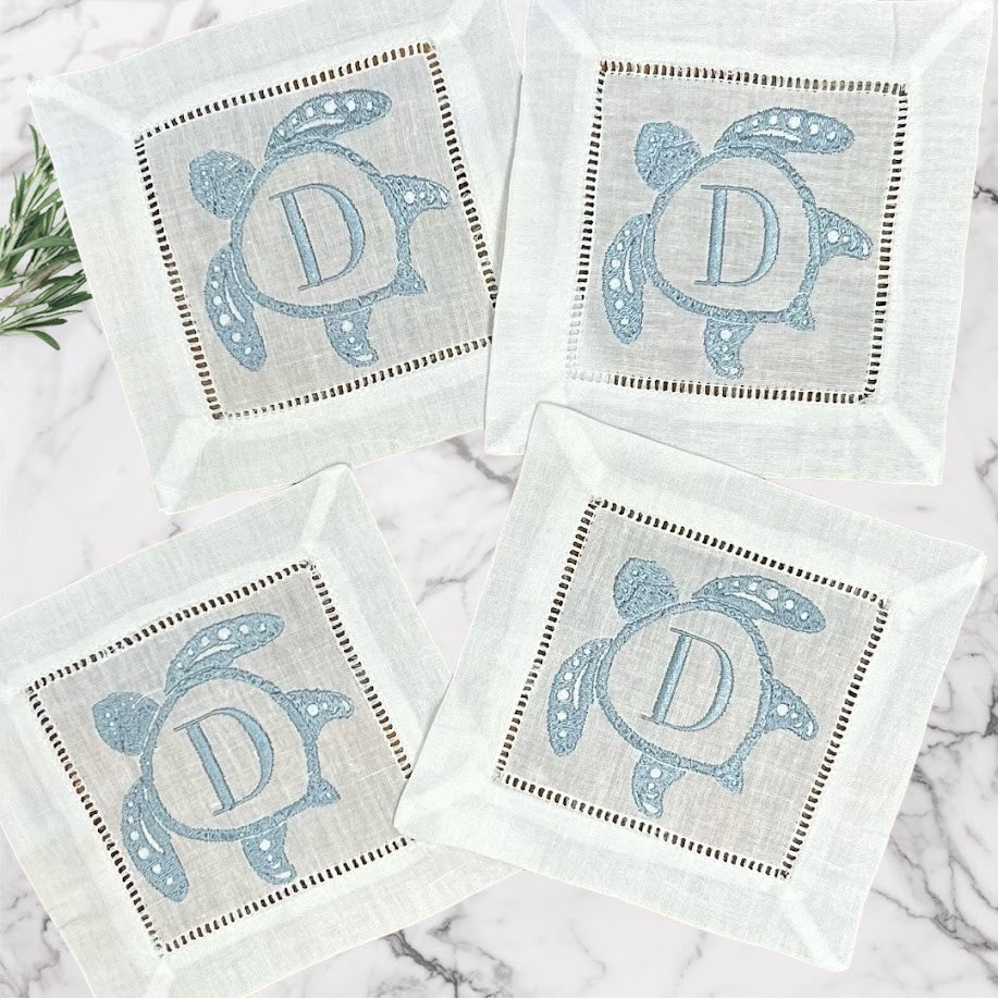 Sea Turtle Cocktail Napkins – Lowcountry Stitch